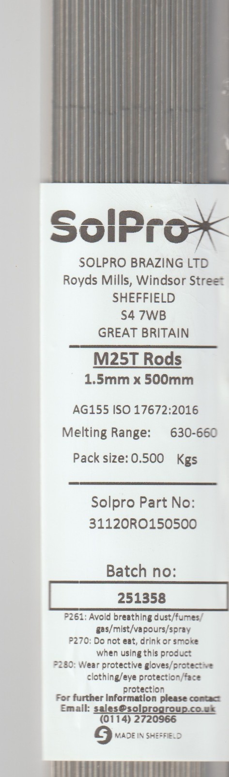 silver solder Thessco/ Solpro M25T (55%ag) 1.5mm x 500mm 4 rods + flux | eBay UK