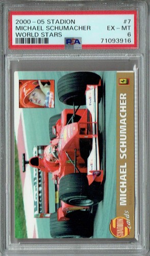 PSA 6 EX-MT Michael Schumacher 2000-05 Stadion #7 Rare Trading Card ...