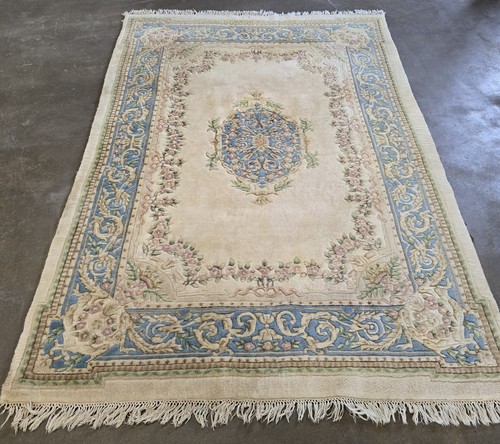 Vintage 6x9 Aubusson Hand-Knotted Oriental Wool Rug | eBay