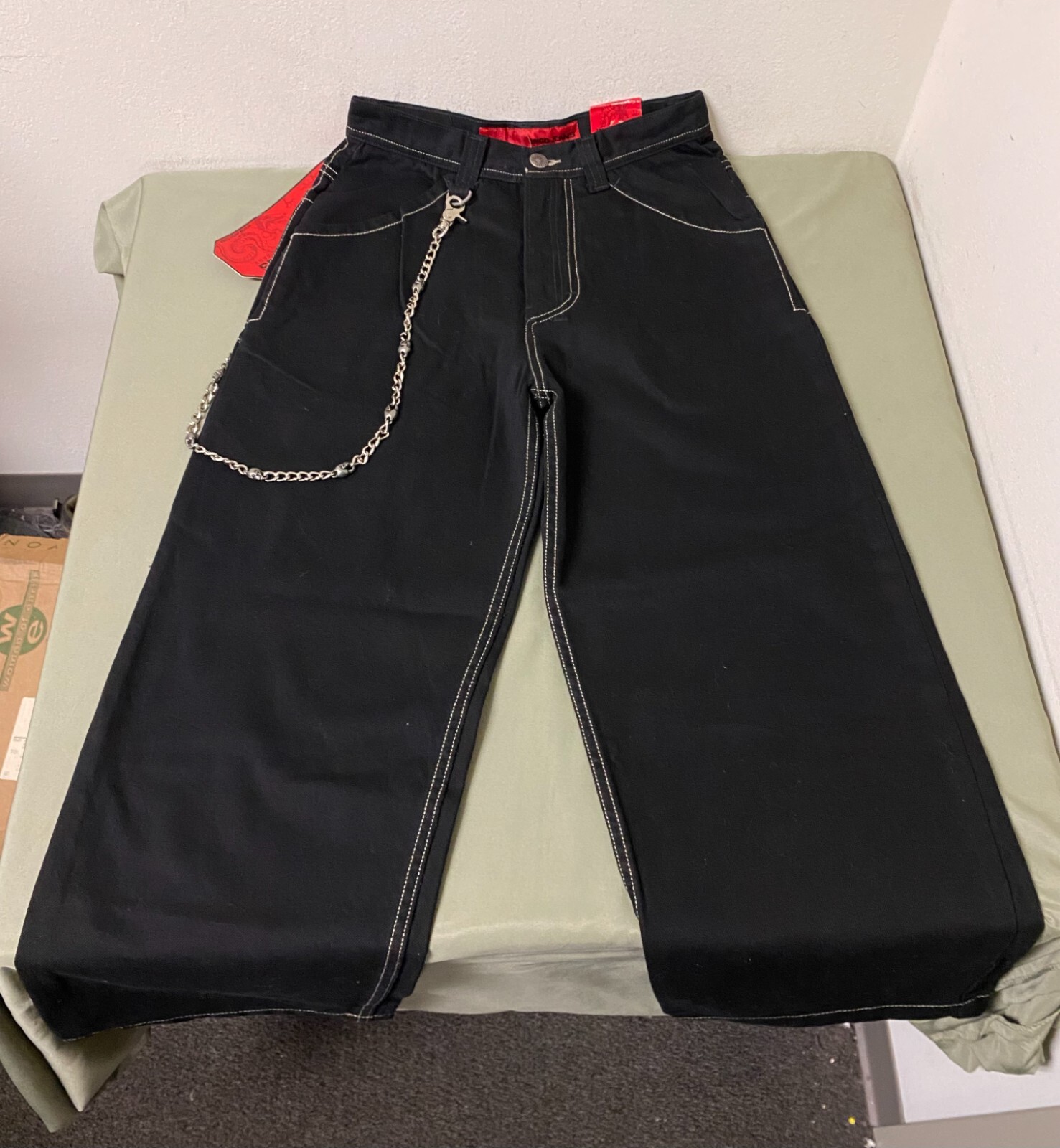 VINTAGE JNCO Bird Embroidered Jeans W/ Wallet Chain Y2K SKATER ...