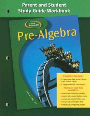 Pre-Algebra, Parent and Student Study Guide Workbook - Paperback - GOOD ...
