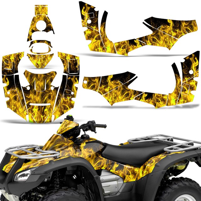 Graphic Kit Honda Rincon ATV Quad Decals Sticker Wrap FourTrax Parts 06 ...