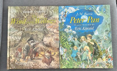 Vintage Eric Kincaid H/C Books 1991 Peter Pan, Wind In The Willows ...