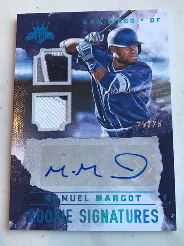 2017 MANUEL MARGOT DIAMOND KINGS DK ROOKIE SIGNATURE MATERIALS 25/25 | eBay