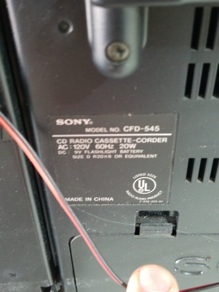 Sony Boombox Model CFD-545 CD Radio Cassette Mega Bass Vintage 1996 ...