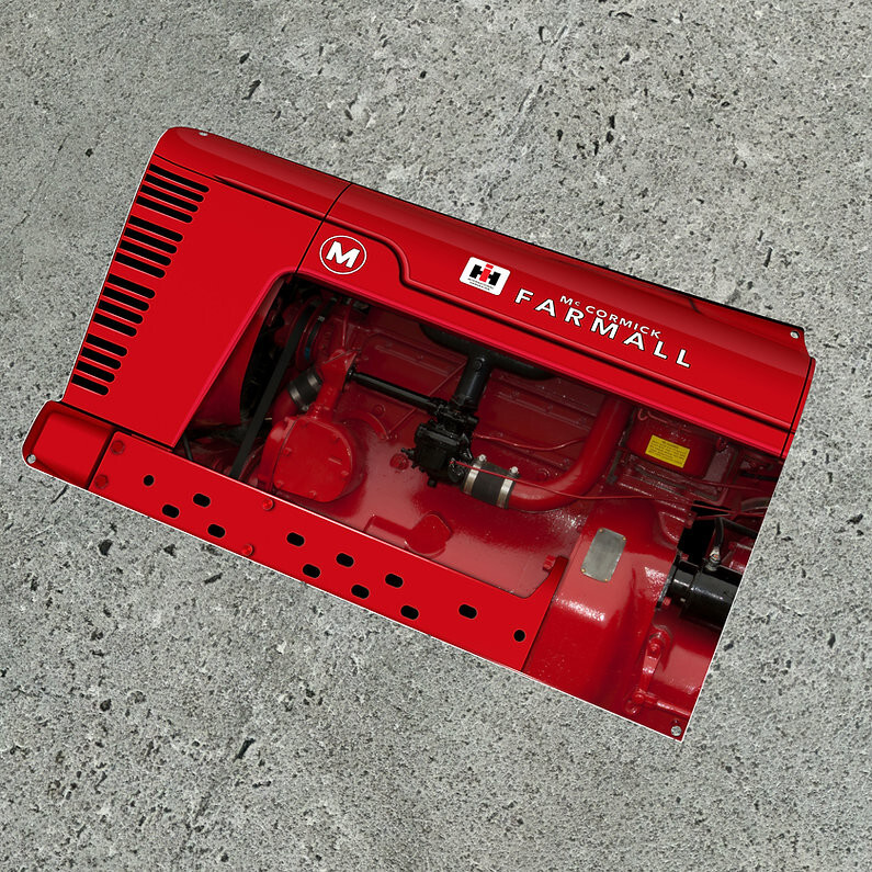 Wow!! Curved International Farmall model M Tractor Farm 3D Sign | eBay