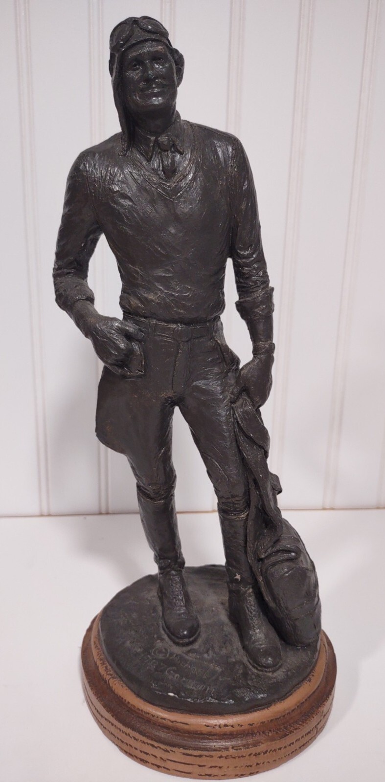 1987 Michael Garman Aviator Statue Signed by artist 2X | eBay
