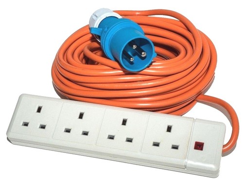 15m Caravan Extension Lead Electric Hook Up Cable Adaptor 4 Way 16a | eBay