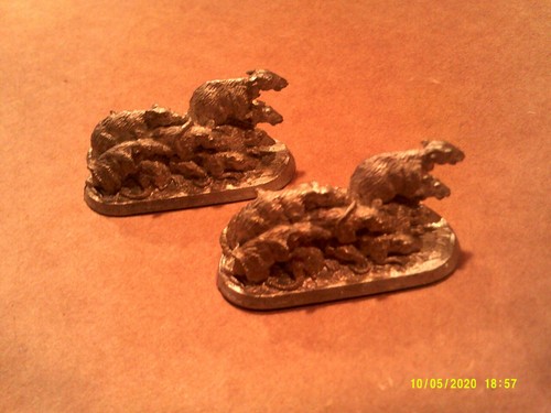 TSR Ral Partha 11-473 AD&D D&D Giant Rat Stands Rat Swarm Reaper ...