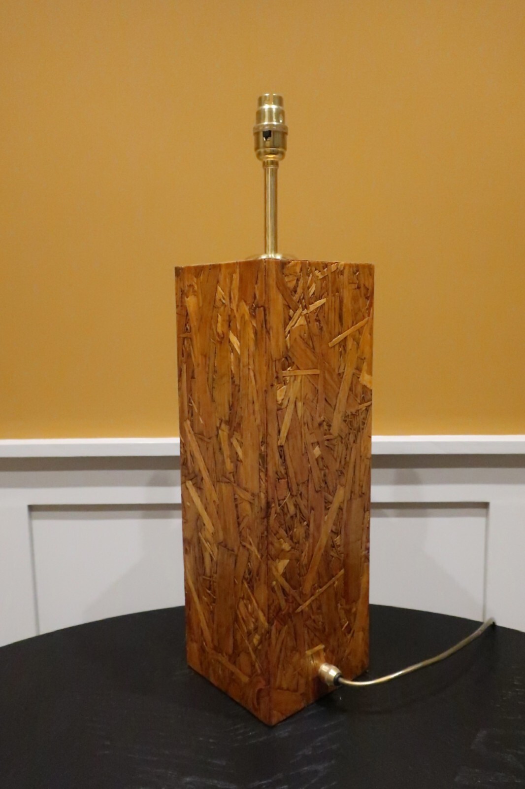 Bespoke Table Lamps Wooden Handmade Rectangular Shaped With Brass ...