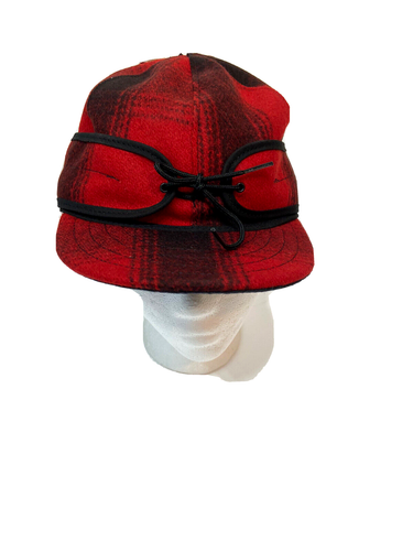 Stormy Kromer Cap Red Plaid Size 7 Wool Blend Outdoor Hat Ear Flaps The ...