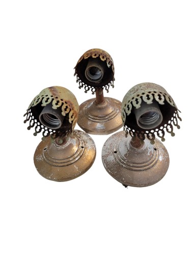 (3) Vintage MCM Lights Rusty & Crusty For Restoration RV CAMPER TRAILER ...