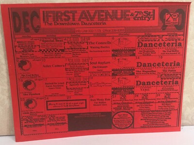 First Avenue Minneapolis Nightclub Soul Asylum Monthly Calendar ...
