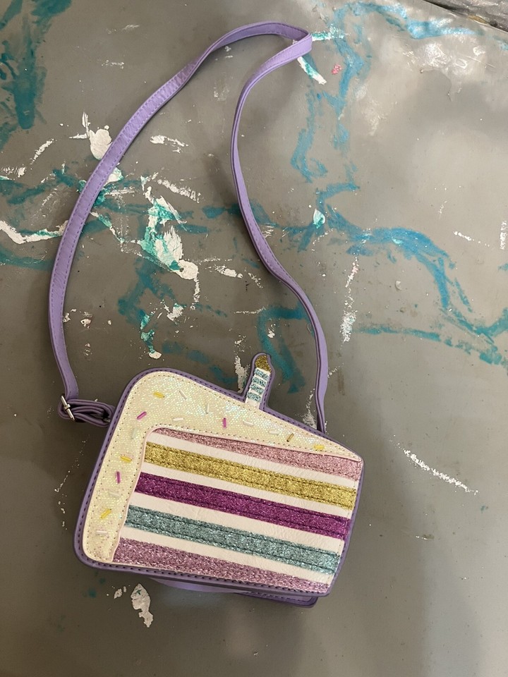 Girls New Cat & Jack™ Birthday Cake Crossbody Purse Purple Lavender | eBay