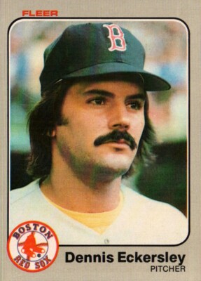1983 Fleer Baseball #182 - Dennis Eckersley - Boston Red Sox 83-909 | eBay