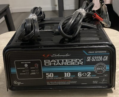 Schumacher SE-5212A-CA Automatic Battery Charger 12V 2/10/50 Amp Engine ...