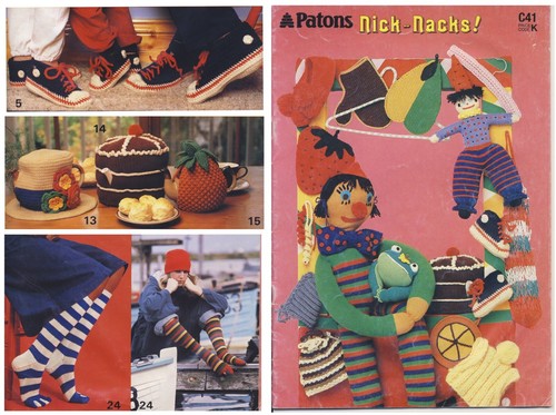 Vintage patons Nick-Nacks Pattern Book-Crochet-Knitting-Macrame | eBay