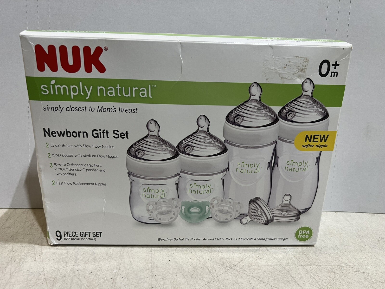 Nuk Simply Natural baby Bottle SafeTemp Gift Set nipples pacifiers ...