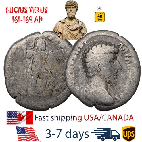 Ancient Roman Empire Coin Silver Denarius LUCIUS VERUS 161-169 ...