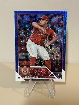 2023 Topps Series 2 Blue Sparkle Foil Parallel /999 Jose Suarez #609 LA ...