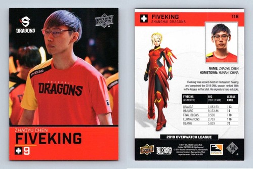 Fiveking - Shanghai Dragons #118 Overwatch League 2019 Upper Deck ...