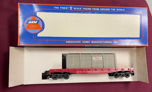 AHM O Gauge Flat Car with crates NEW in box | eBay