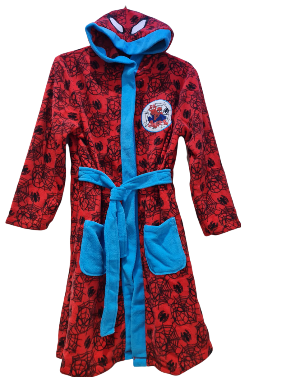 Spiderman Dressing Gown/Bath/Sleep Robe - Spider Web Boys | eBay UK