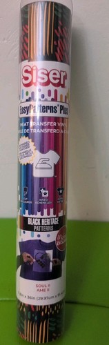 Siser Pattern Plus Soul II Black Heritage Multicolor Heat Transfer ...