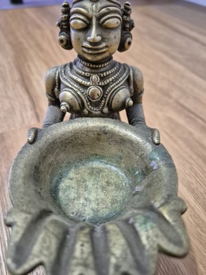 Antique Hindu Bronze Statue / Oil Lamp | eBay Australia