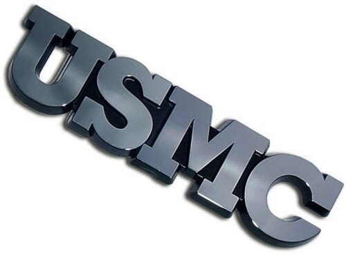 Marine Corps Auto Emblem Chrome Lifetime Guarantee USMC United States ...