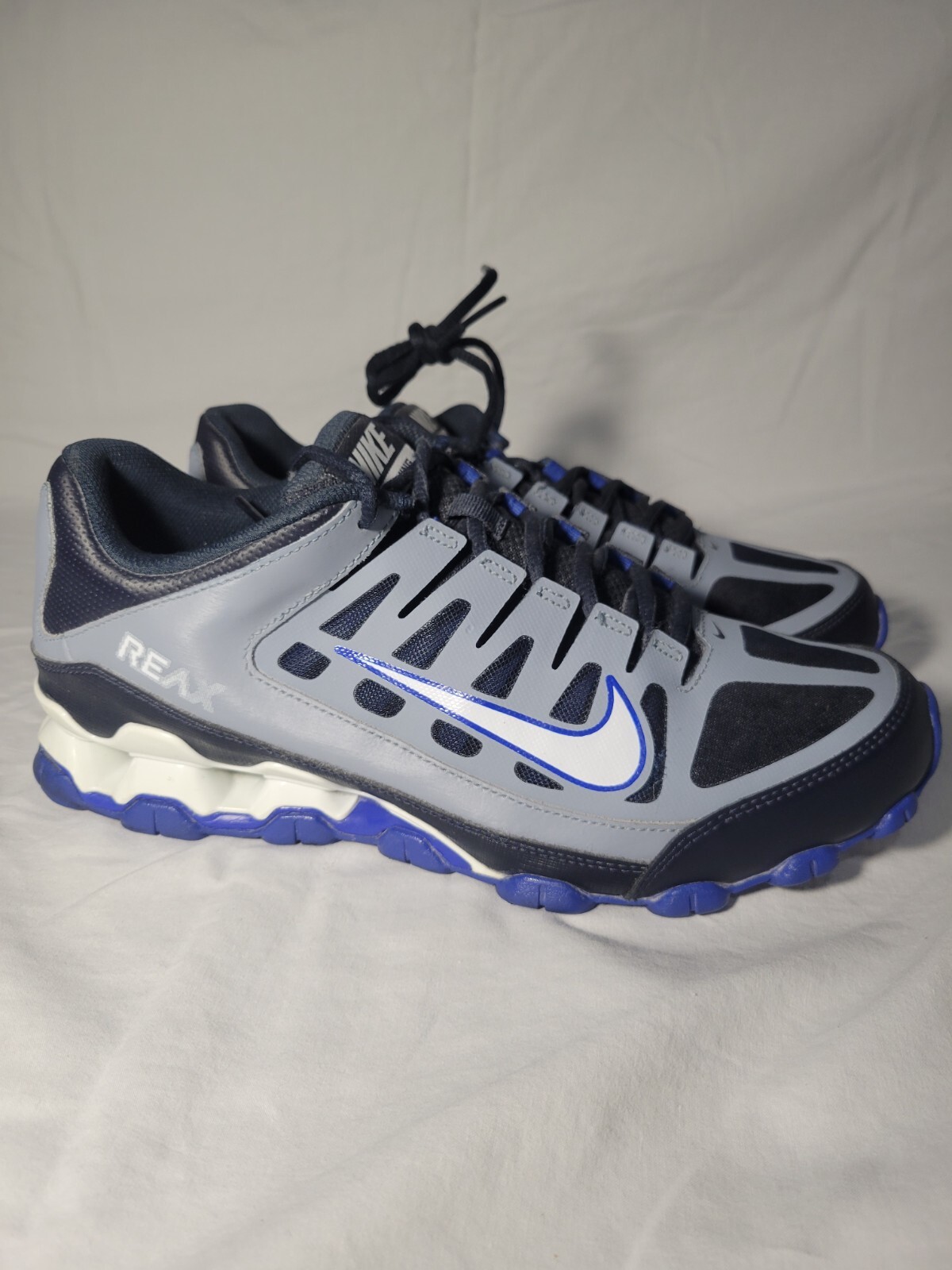 Nike Reax 8 TR Mesh Size 9.5 Mens Black Grey Blue No … - Gem