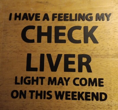 Check Liver Light Funny Drinking Decal | eBay