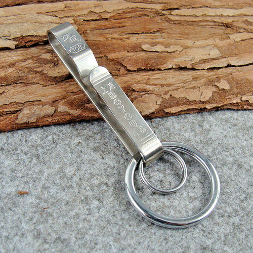 Stainless Steel O shape Quick Release Belt Clip Keychains Keyrings Key ...