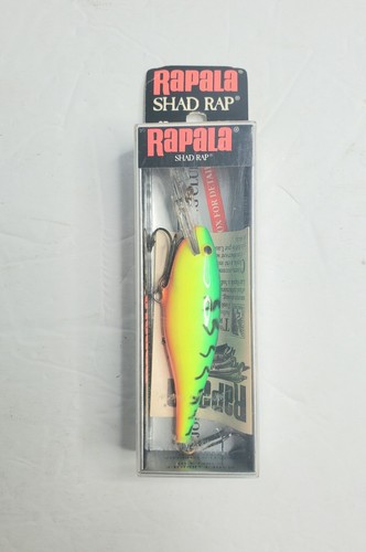 Rapala Deep Runner Shad Rap SR-8 FT, Fire Tiger Crankbait Fishing Lure ...
