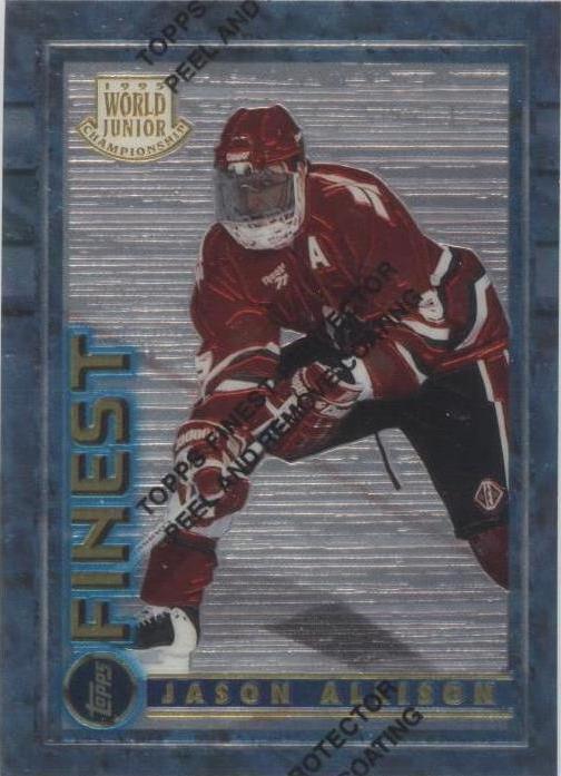 1994-95 Topps Finest - World Junior Championships Jason Allison #154 ...