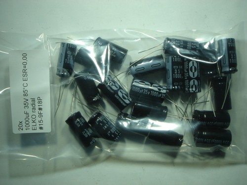 20x 1000uF 35V 85°C ESR=0,00 ELKO radial #15-9F#18p | eBay