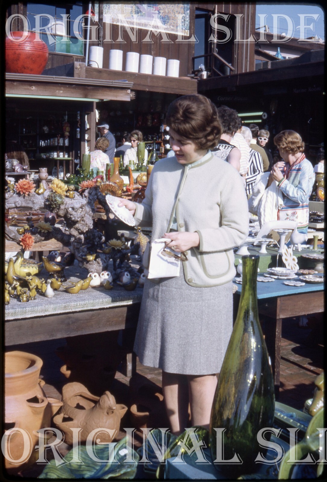 1969 Original Slide POTTERY SHACK Laguna Beach CA Pacific Coast Highway ...