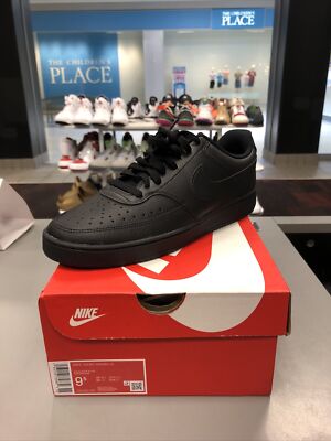 Size 9.5 - Nike Court Vision Low Triple Black BRAND NEW WITH BOX CD5463 ...