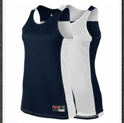 NIKE WOMEN'S REVERSIBLE BASKETBALL PRACTICE TANK BLACK/WHITE 626725 012 ...