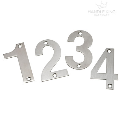 Stainless Steel Numerals, House Numbers Brushed Finish | eBay UK