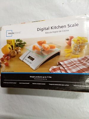 MAINSTAYS Digital Kitchen Scale (SILVER) | eBay