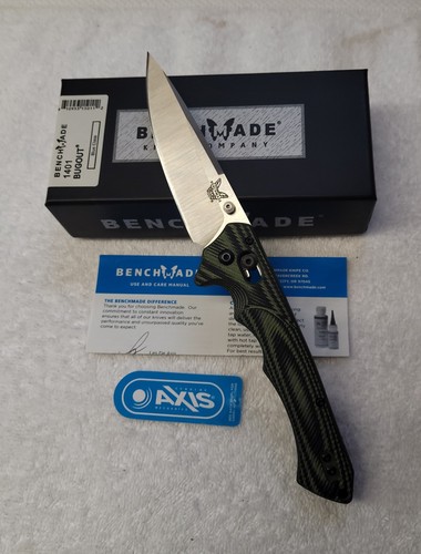 Benchmade Folding Knife. Green Handle Silver Knife | eBay