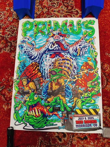 Primus Red Rocks Amphitheatre Poster Onward And Upwards Tour 7/9/2025 ...