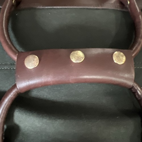 ORVIS VNTG BATTENKILL GREEN CANVAS LEATHER HUNTING TRAVEL DUFFLE ...