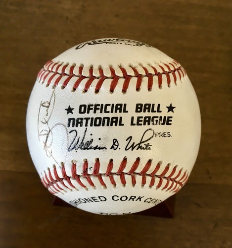 Dodgers Auto Burt Hooton, Jerry Royster, John Tudor Signed NL Baseball ...