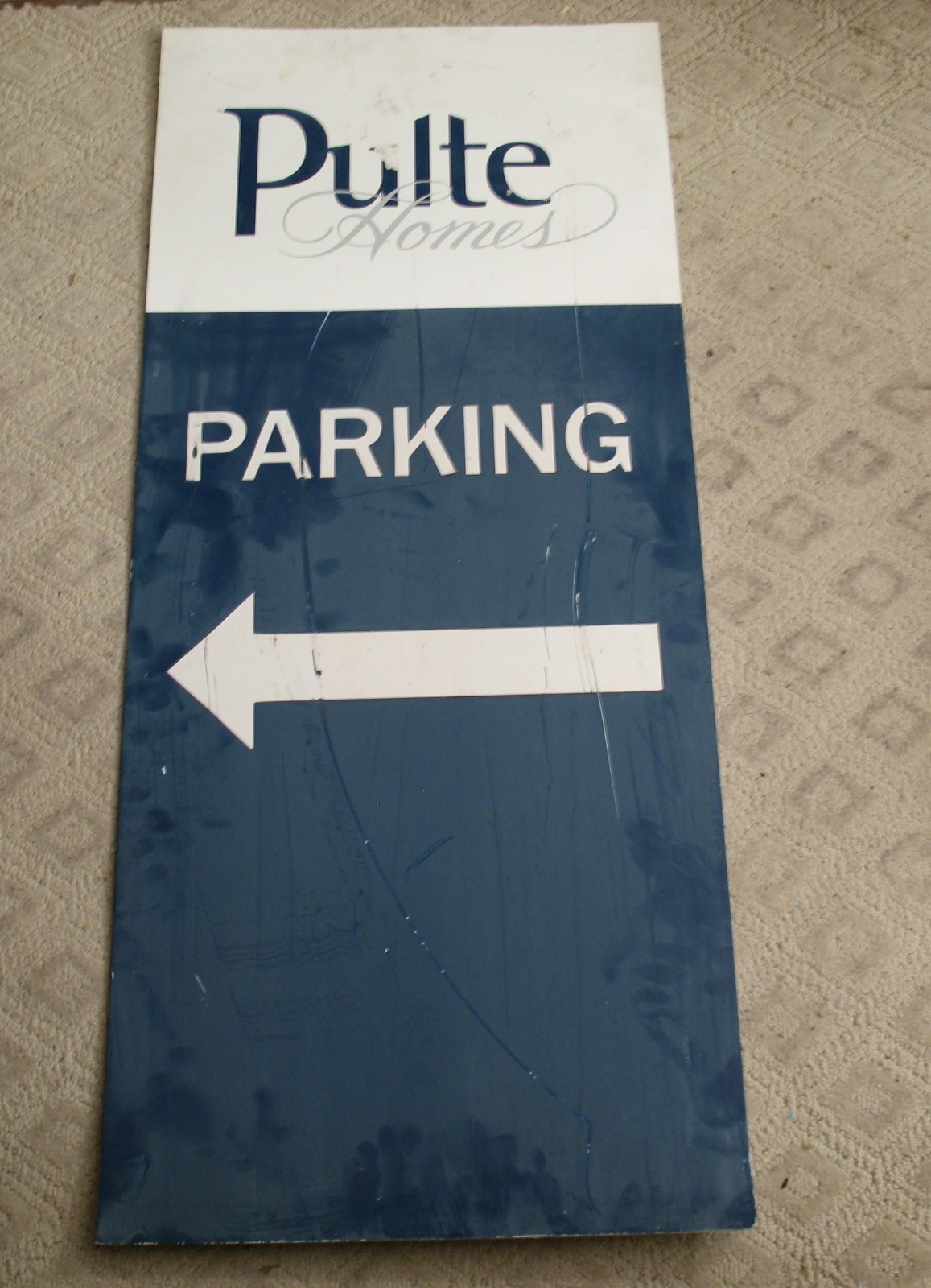 47 - PULTE HOMES PARKING (LEFT ARROW), Real Road Street Sign, From ...
