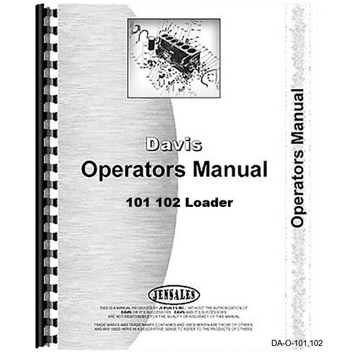 Davis 101 102 Loader Owner Operators Manual | eBay