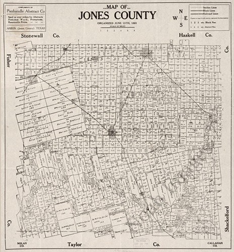 Land lot map of Jones County Texas 16x16 | eBay