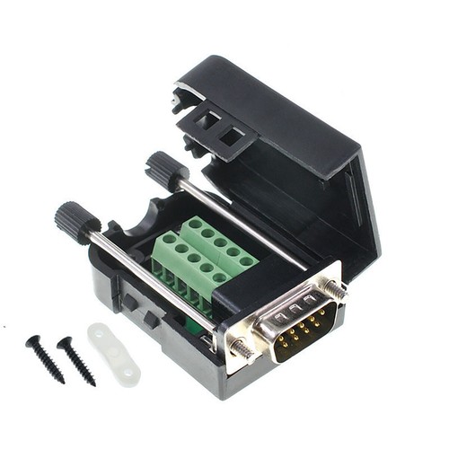 D-sub DB9 Breakout Board Connector with Case Male RS232 Serial with ...