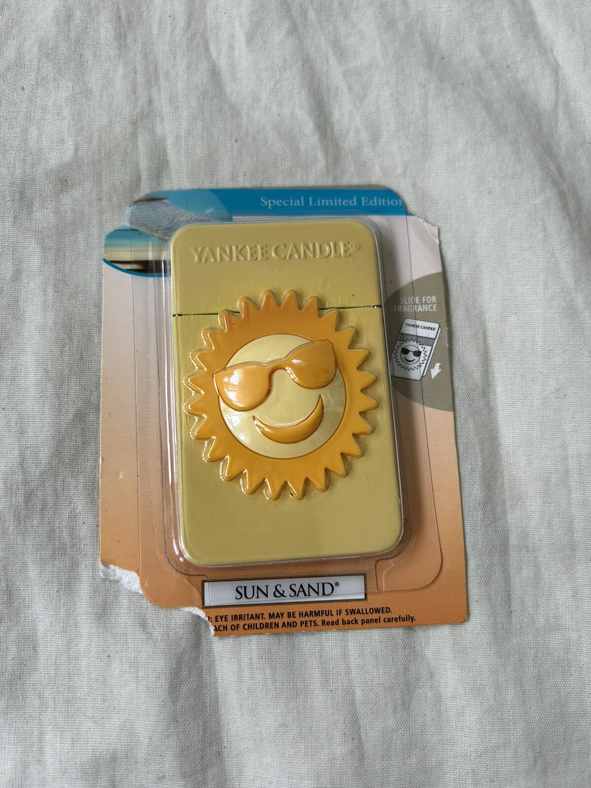 Sun & Sand Travel Tin Odor Neutralizing Air Freshener Yankee Candle New ...